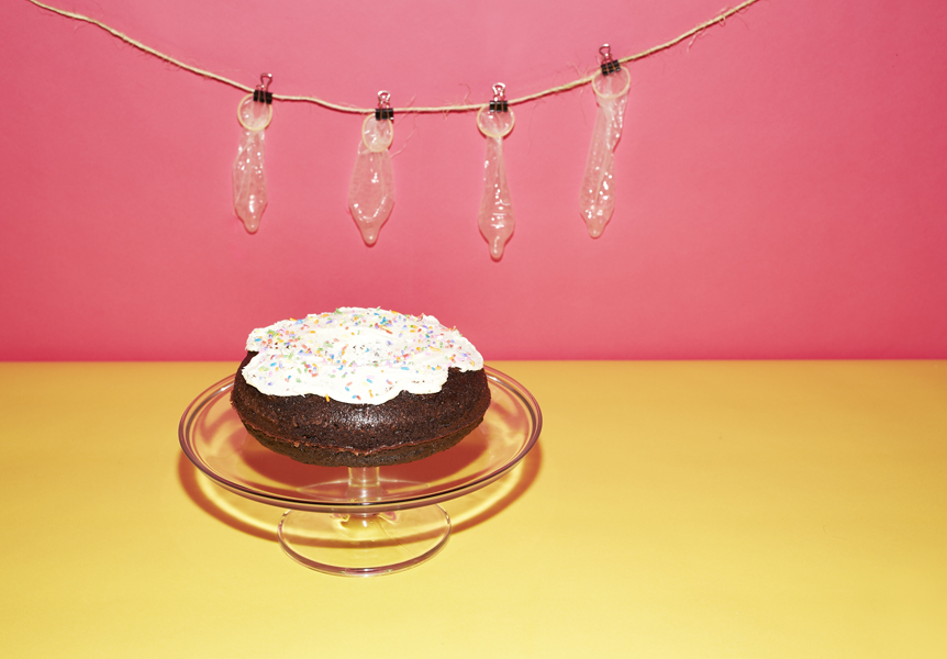 COLLEEN DURKIN PHOTOGRAPHY STILL LIFE FUN CHOCOLATE CAKE CONDOMS HAVE ...